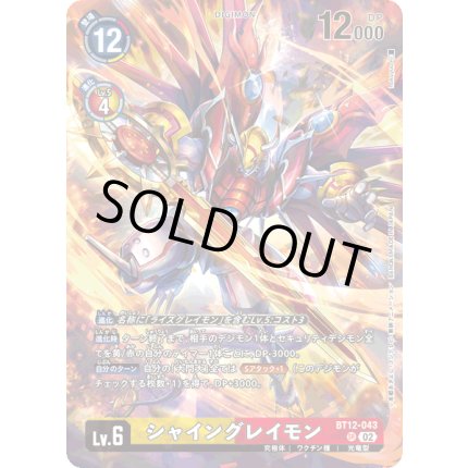 〔状態B〕(02)(illus:hokuyuu)シャイングレイモン【SR】{BT12-043}《多》
